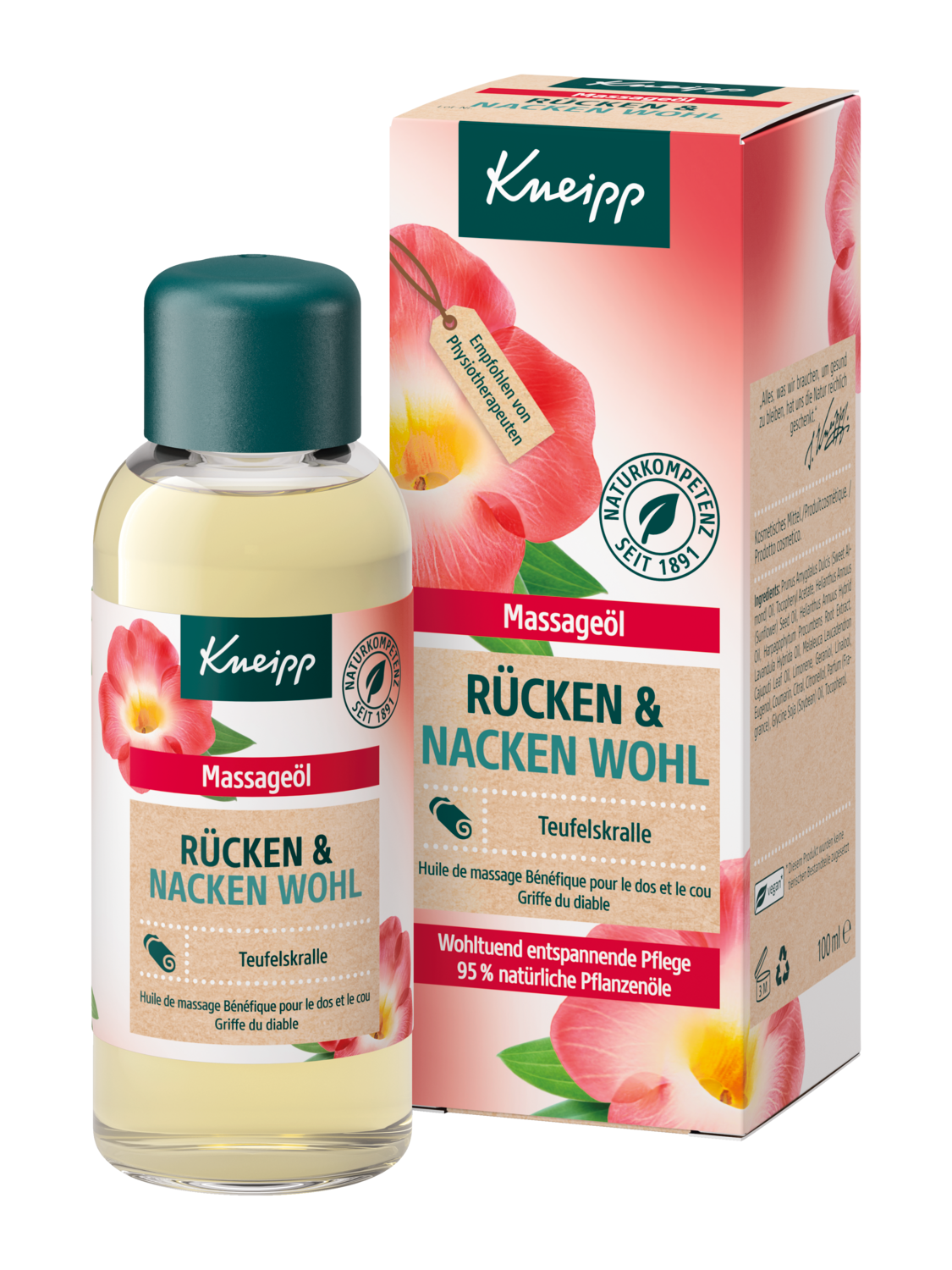 KNEIPP Huile de massage Bénéfique pour le dos et le cou 100 ml | Kneipp